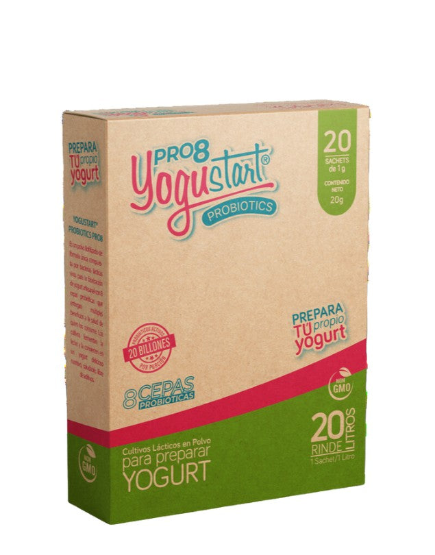 Cultivos Yogurt Pro 8 con Probióticos, 20 sachets, Yogustart – Mixgreen.cl
