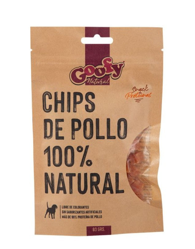 Snack Chips Pollo Para Perros, 60 g, Goofy – Mixgreen.cl