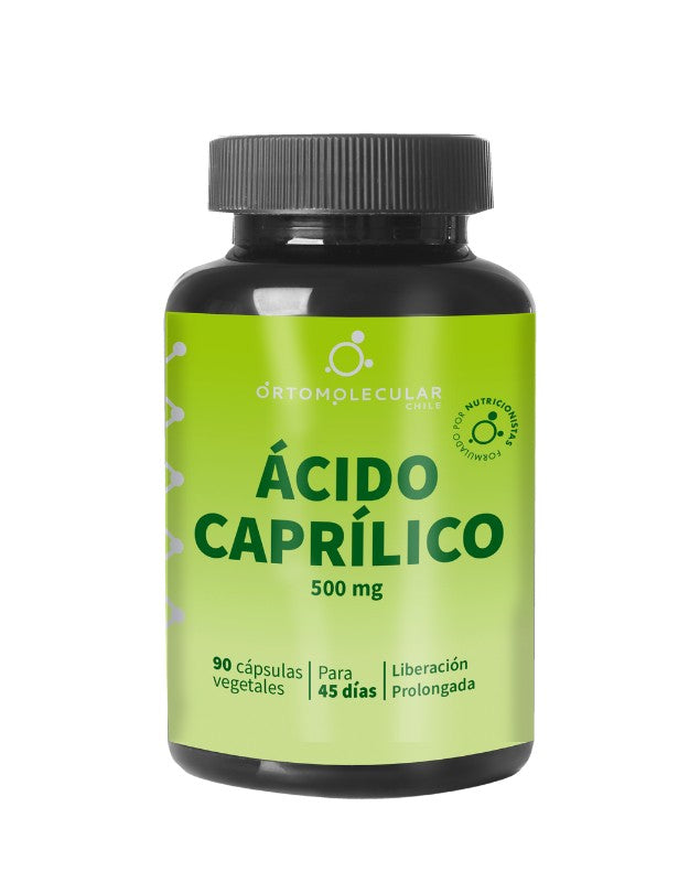 Ácido Caprilico 500 Mg, 90 cáps. Ortomolecular – Mixgreen.cl