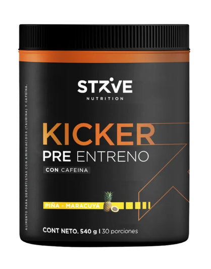 Kicker Pre Entreno, Piña Maracuya, 540g. Strive – Mixgreen.cl