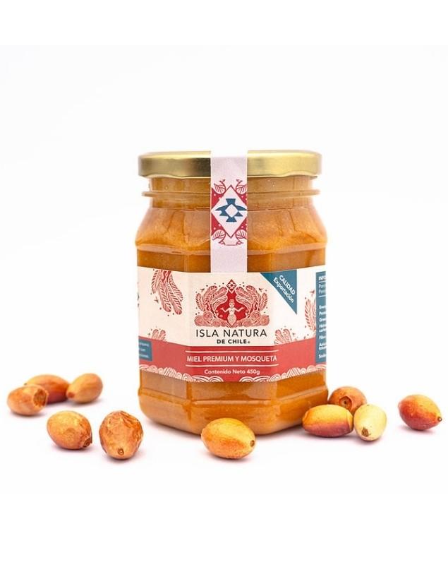 Miel Premium Saborizada con Rosa Mosqueta, 450 g – Mixgreen.cl