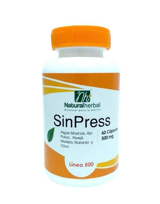 SinPress, 500 mg, 60 cápsulas, NaturalHerbal – Mixgreen.cl