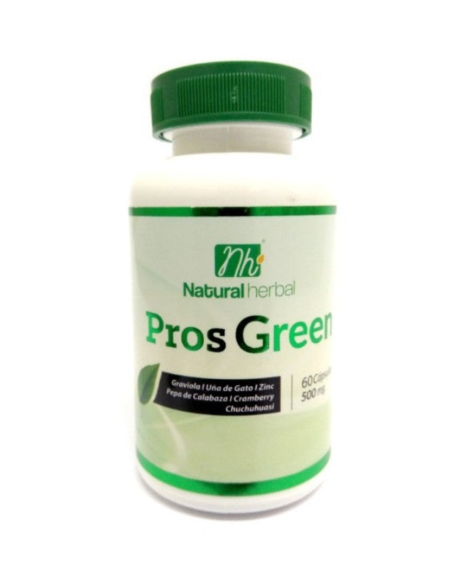 Pros Green, 500 mg, 60 cápsulas, NaturalHerbal – Mixgreen.cl